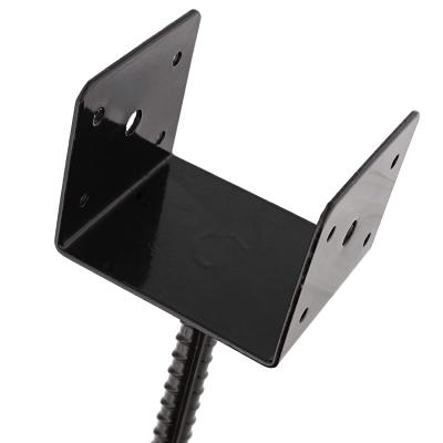 China Custom Size Heavy Duty Metal U Shape Fence Post Holder Pergola Brackets Deck Spike Post Base for sale