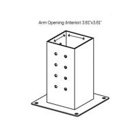 China 5mm Thickness Zinc Plating Metal Pergola Post Base and Bracket for Wood Connector OEM for sale