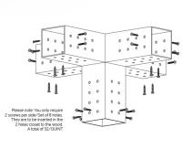 China Metal Processing Stamping 5-Way/Arm Pergola Extension Bracket for 4x4/6x6 Wood Posts for sale