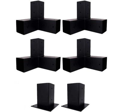 China Customized Thickness Iron 3-Way Extension Bracket for Easily Assembled Pergola Corner for sale