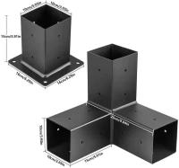 China Customized Thickness Iron 3-Way Extension Bracket for Easily Assembled Pergola Corner for sale