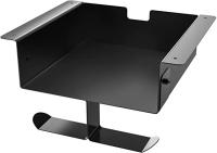 China Black Steel Under Desk Storage Shelf 8*9inch Dual Headset Hanger Hook Holder for Storage for sale
