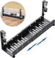 China Adjustable Wire Cable Tray for Office Desk Storage No Drilling Carbon Steel Polishing for sale