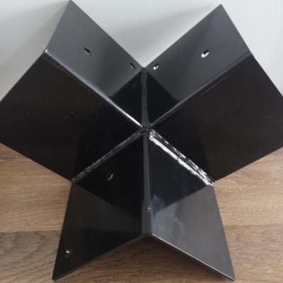 China Outdoor Heavy Duty Steel Furniture Hardware 3 Way Corner Pergola Bracket Wood Connector for sale