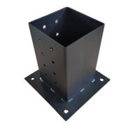 China Powder Coated Metal Pergola Post Kit Durable Support for 4x4 and 6x6 Rough Wood Posts for sale