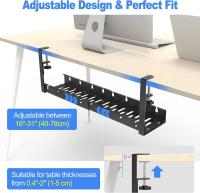 China Sturdy Iron Wire Cable Tray for Under Desk Cord Management Adjustable Cable Organizer for sale
