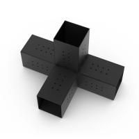 China Powder Coated Outdoor 3 Way Pergola Lumber Roof Corner Connector for 4x4 6x6 Timber for sale