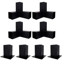 China Powder Coated Outdoor 3 Way Pergola Lumber Roof Corner Connector for 4x4 6x6 Timber for sale
