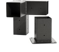 China DIY Elevated Wood Stand Bracket Kit Materials Avaliable Q235B and 4x4 Steel Brackets for sale