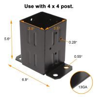 China Upgrade Your Deck with Heavy Duty Concrete Anchors and 4x4 Wood Fence Post Base Brackets for sale