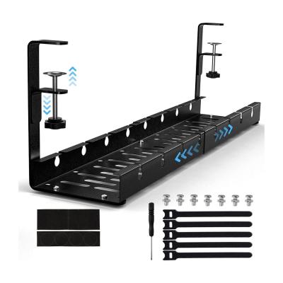 China Powder Coating Carbon Steel Under Desk Wire Mesh Basket Cable Tray with Flexible Design for sale