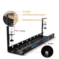 China Powder Coating Carbon Steel Under Desk Wire Mesh Basket Cable Tray with Flexible Design for sale