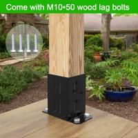 China Metal Wood Fence Post Base Brackets 4x4 Anchor Base for High-Performing Super Markets for sale