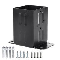 China Metal Wood Fence Post Base Brackets 4x4 Anchor Base for High-Performing Super Markets for sale