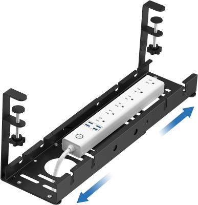 China Retractable Cable Tray in Carbon Steel for Easy and Tidy Under Desk Wire Organization for sale