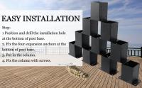 China Fence Accessories UV Resistant Deck Railing Base Bracket with Lamp Handrail Supports for sale