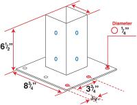 China 4*4 or 6*6 Surface Mount Base Plate Trimmer Guard Bracket for Mailbox Post Protection for sale