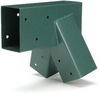 China Stamping Punching Bending Outdoors Garden Decor Wood Connector Metal Swing Stand Sample for sale