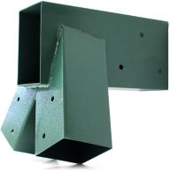 China Stamping Punching Bending Outdoors Garden Decor Wood Connector Metal Swing Stand Sample for sale