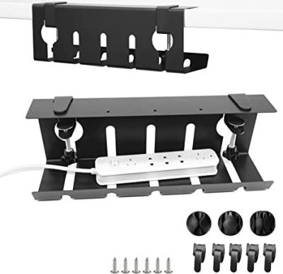 China Maximize Space with Under Desk Table Cable Management Tray and Hook Type Installation for sale