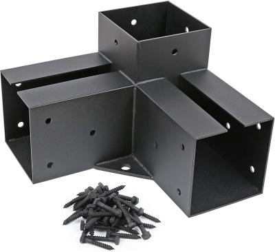 China 4x4 and 6x6 Compatible 3-Way Straight Corner Bracket Summerhouse Pergola Patio Kit for sale
