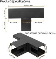China 4x4 and 6x6 Compatible 3-Way Straight Corner Bracket Summerhouse Pergola Patio Kit for sale