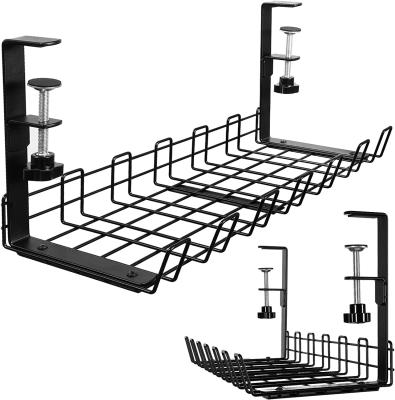 China Under Desk Cord Organizer and Clamp Mount System for Tidy Cable Management 43*10*10cm for sale