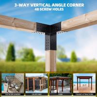 China Steel 4''*4'' 3 Arm 4 Arm 5 Arm Wood Post Anchor Pergola Brackets Kits for High Stability for sale