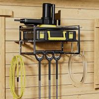 China 4 Drill Slots Wall Mount Garage Storage Power Tool Organizer with 4 Layers and 4 Layers for sale
