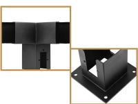 China 6*6 Black Electrophoretic Coating Metal Steel Wood Connector Pergola Post Base Bracket Kits for sale