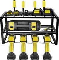 China Electric Drill Tool Shelf Rack Plastic Type 4 Layers Power Tool Organizer Wall Mount for sale