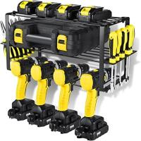 China Electric Drill Tool Shelf Rack Plastic Type 4 Layers Power Tool Organizer Wall Mount for sale