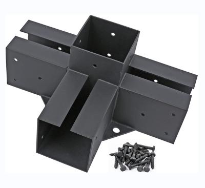 China Sturdy Steel Base Brackets and Bolts for Durable Pergolas and Garden Structures for sale