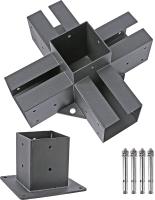 China Sturdy Steel Base Brackets and Bolts for Durable Pergolas and Garden Structures for sale
