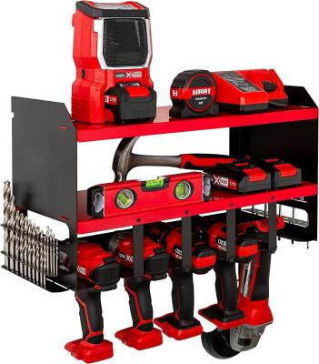 China Metal Power Tool Organizer and Drill Holders for Garage Heavy Duty Tool Shelf Storage for sale
