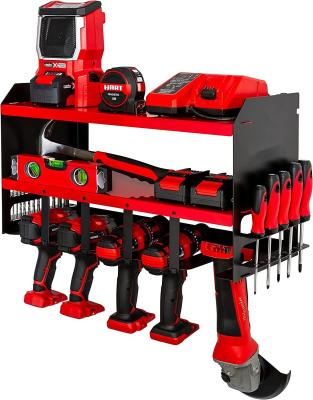 China Garage Wall Mounted Heavy Duty Drill Power Holder Steel Metal Tool Storage Organizer for sale