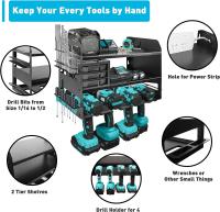 China Garage Wall Mounted Heavy Duty Drill Power Holder Steel Metal Tool Storage Organizer for sale