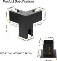 China Black Modular Pergola/Gazebo Kits Steel Q235B 3-way Corner Bracket with Anchors Base for sale