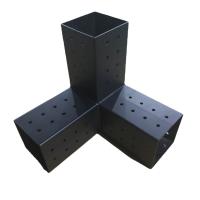 China Black Q235B Pergola Brackets for 4x4Woodworks Modular Modern DIY Pergola Hardware Kit for sale