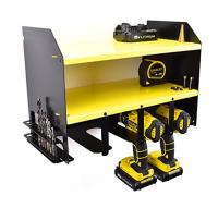 China Metal Power Tool Organizer Wall Mount Impact Battery Storage Box Carbon Steel Material for sale