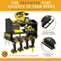 China Metal Power Tool Organizer Wall Mount Impact Battery Storage Box Carbon Steel Material for sale