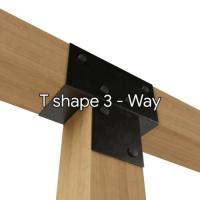 China 2mm Thickness T Shaped 3 Way 4 Way Pergola Bracket Kits for Woodworking Building Materials for sale