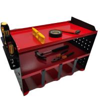 China Custom Power Tool Organizer Heavy Duty Metal Drill Bit Holder Shelf Rack Wall Mount for sale
