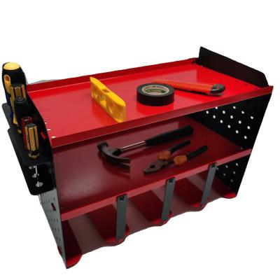 China Custom Power Tool Organizer Heavy Duty Metal Drill Bit Holder Shelf Rack Wall Mount for sale