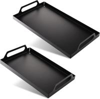 China Metal Handled Serving Tray for Food Serving Carved Design 1mm Thickness for sale
