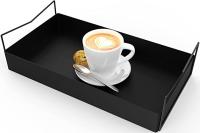 China Metal Handled Serving Tray for Food Serving Carved Design 1mm Thickness for sale