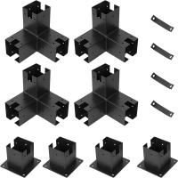 China Pergola Brackets 3-Way Corner Brackets Durable Steel Pergola Kit Base Brackets for sale