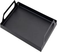 China Metal Handled Serving Tray for Food Serving Carved Design 1mm Thickness for sale
