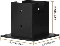 China Pergola Brackets 3-Way Corner Brackets Durable Steel Pergola Kit Base Brackets for sale