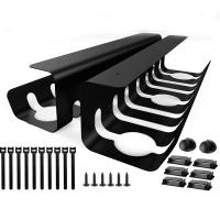China 2 Pack Steel Under Desk Cable Management Tray for Perfect Office and Home Storage Rack for sale
